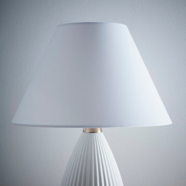White Linen with White Inner Vintage Coolie Lamp Shade 14" – Discount ...