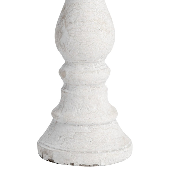 Britalia BR9058 White Wash Stone Textured Vintage Column Candle Holder ...